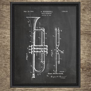 Brass Instrument Patent, Brass Instrument Decor, Brass Instrument ...
