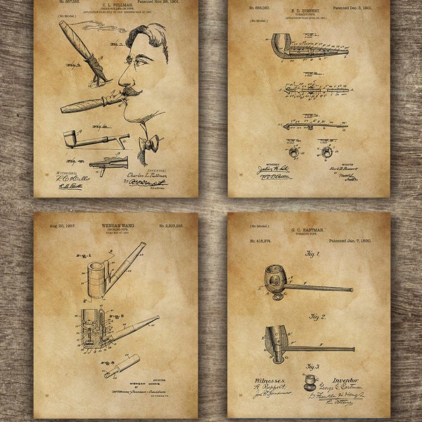 Tobacco Pipe Poster - Etsy