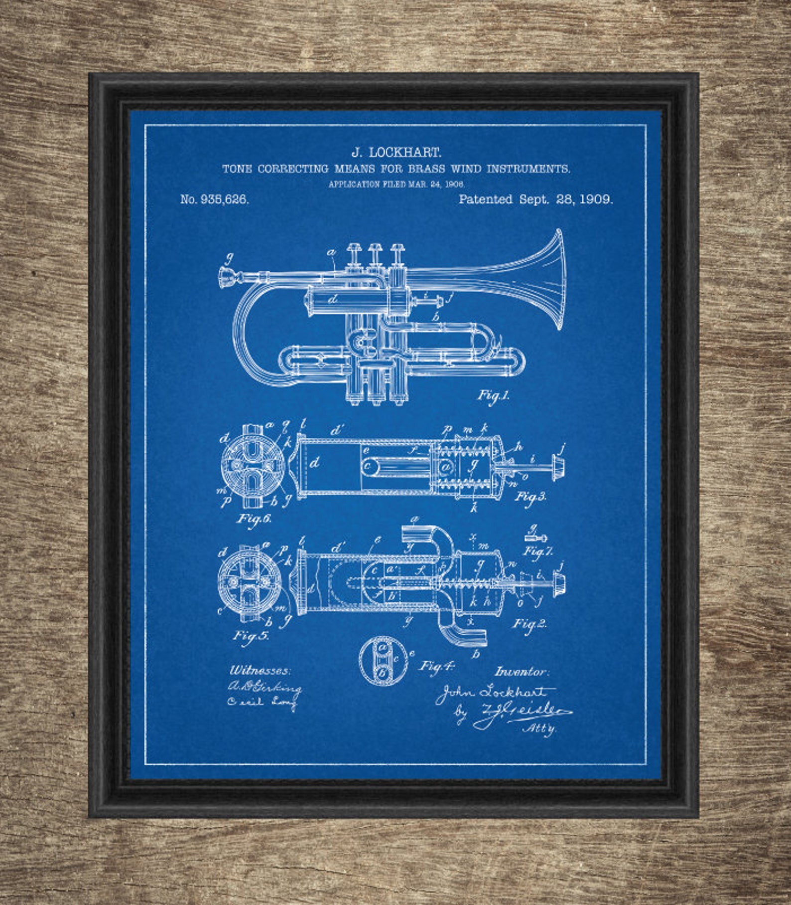 Music Instruments Patent Set of 6 Prints Music Instruments | Etsy