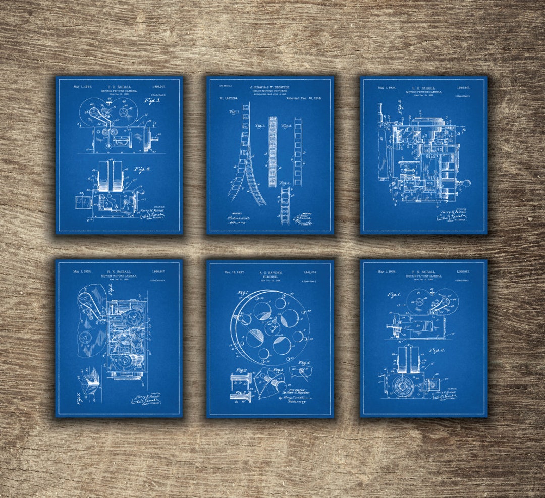 Motion Picture Camera Blueprint, Camera Blueprint, Film Reel Patent ...