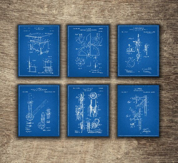 Engineer Tool Patents Set of 6 Blueprints Architectural | Etsy