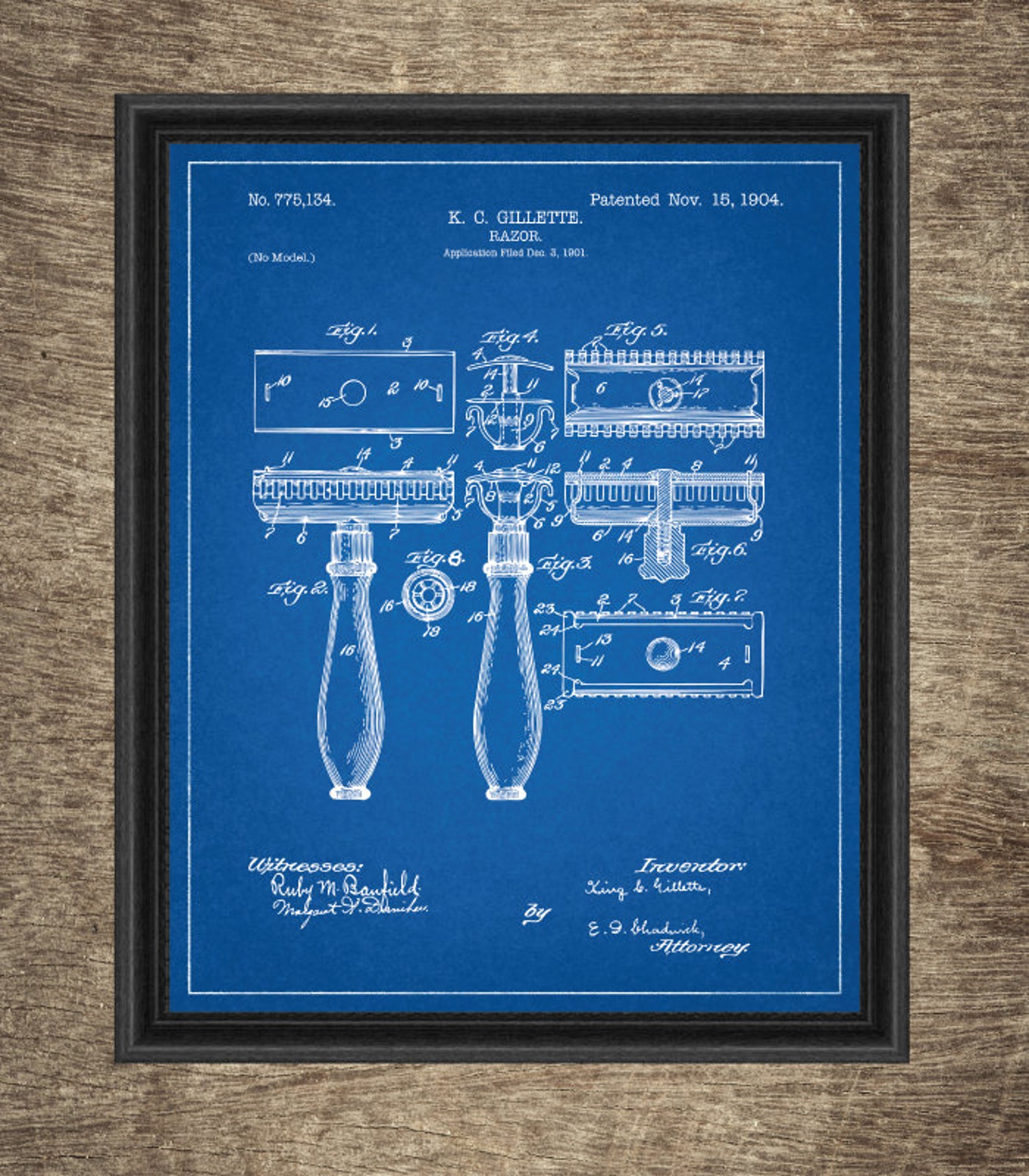 Bathroom Poster Printable Razor Digital Download Blueprint - Etsy