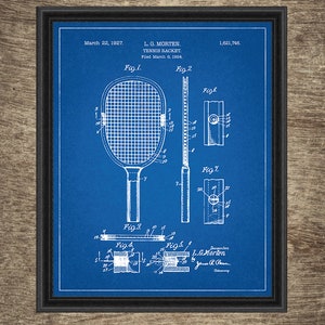 Tennis Blueprint, Tennis Racket Blueprint, Tennis Decorations, Tennis ...