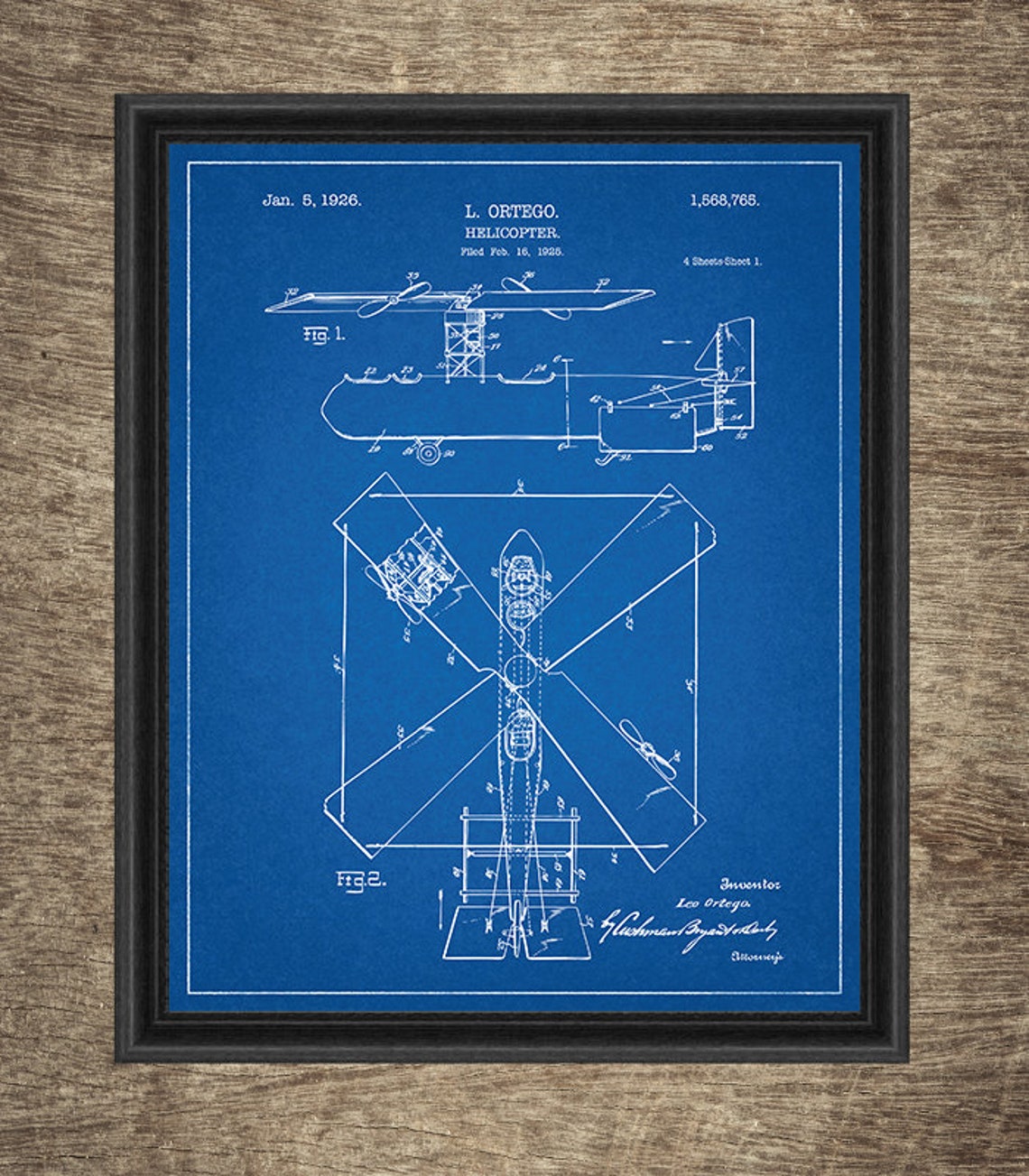 Helicopter Set of 6 Blueprints Aviation Blueprint Aircraft | Etsy
