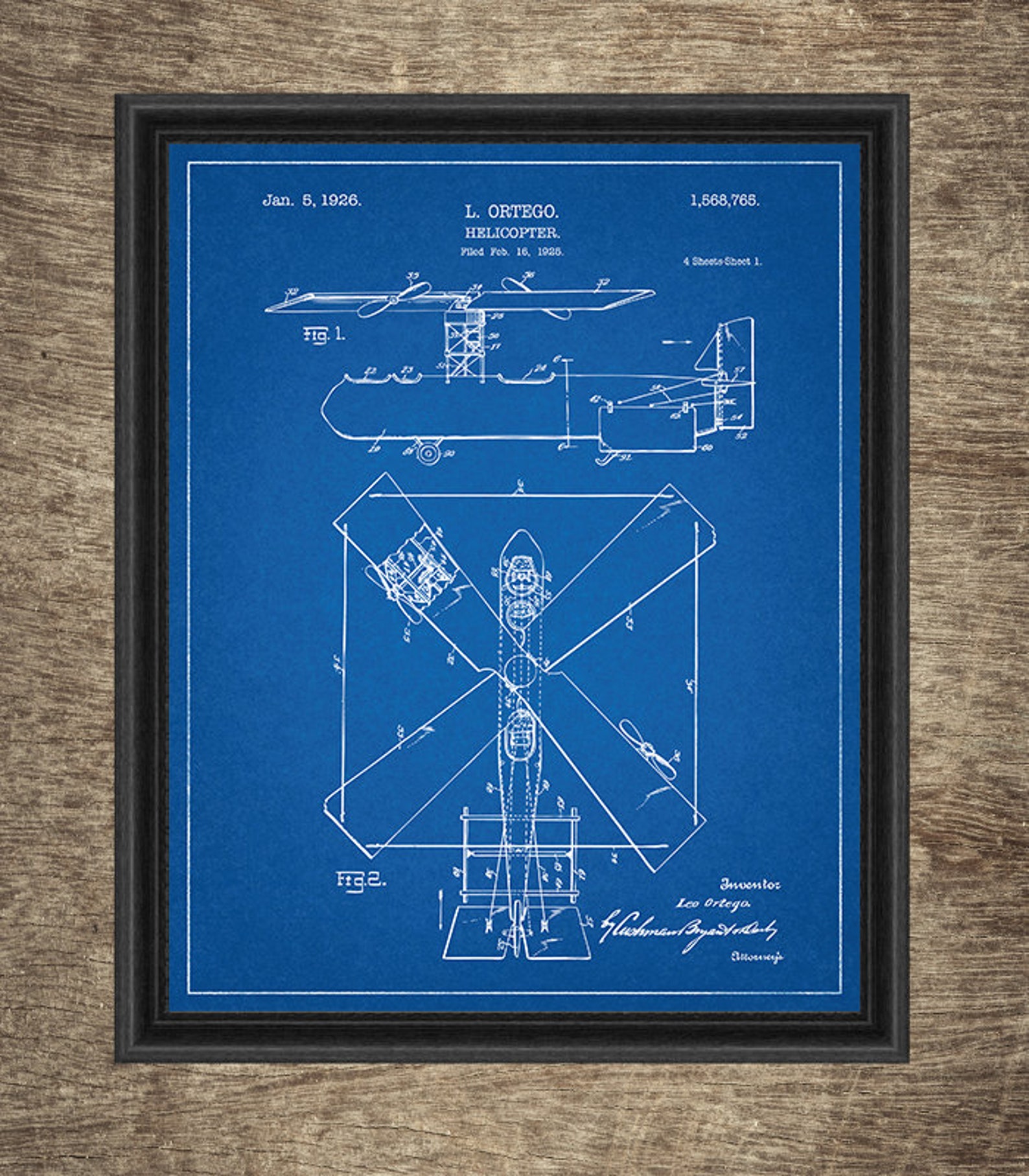 Helicopter Set of 6 Blueprints, Aviation Blueprint, Aircraft Blueprint ...