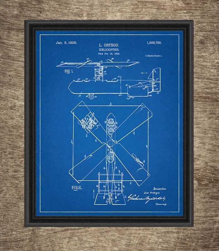 Helicopter Set of 6 Blueprints Aviation Blueprint Aircraft - Etsy