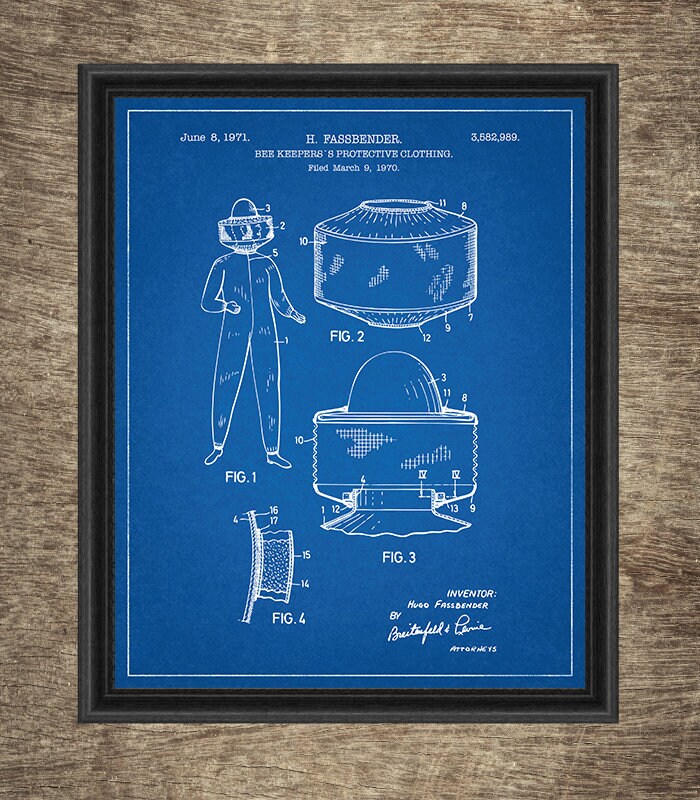 Beehive Blueprint Beehive Wall Decor Bee Decor Beekeeper | Etsy