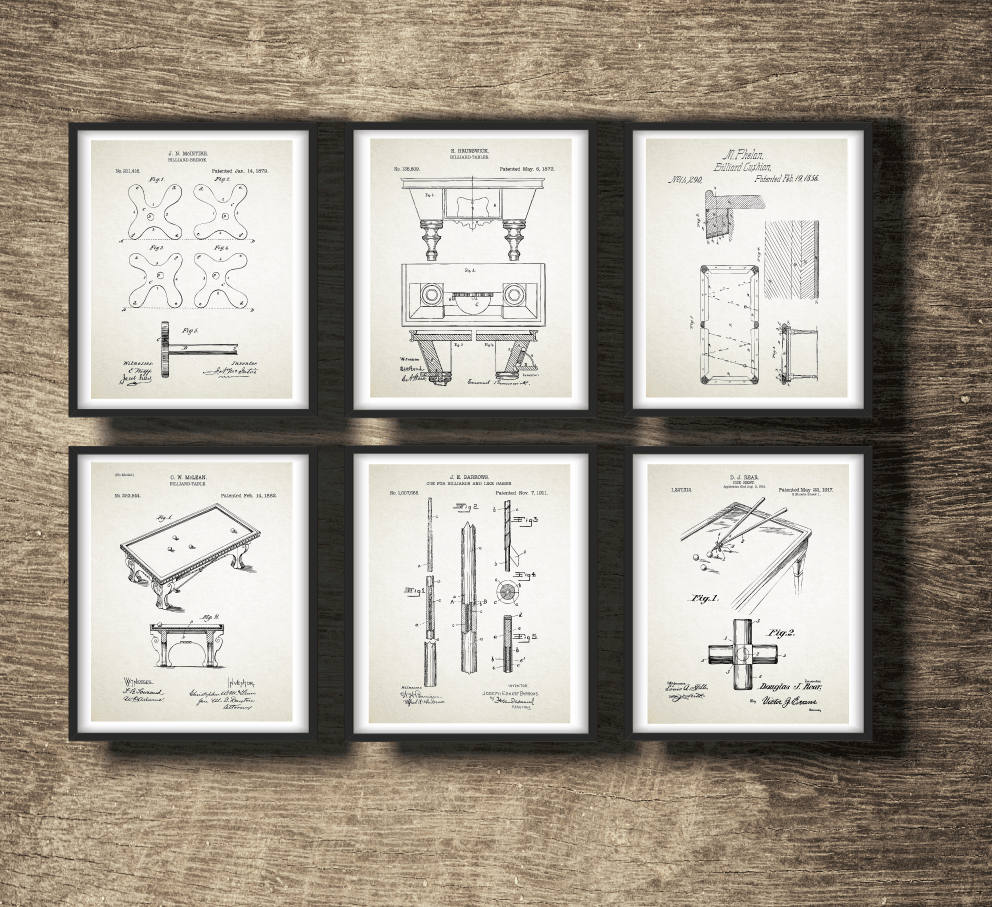 Billiards Art Print Pool Table Print Pool Table Poster | Etsy