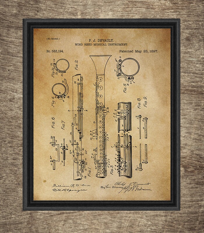 Music Wall Decor Set of 6 Instruments Tuba Poster Flute - Etsy