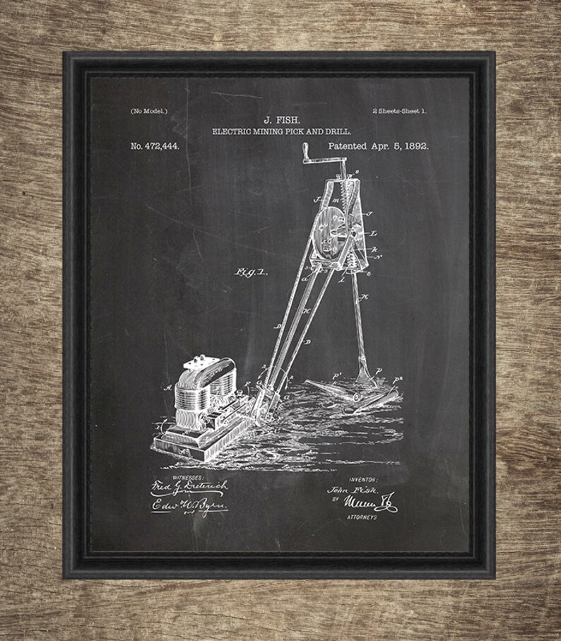 MIning Set of 6 Prints Mining Wall Decor Mining Pick Mining | Etsy