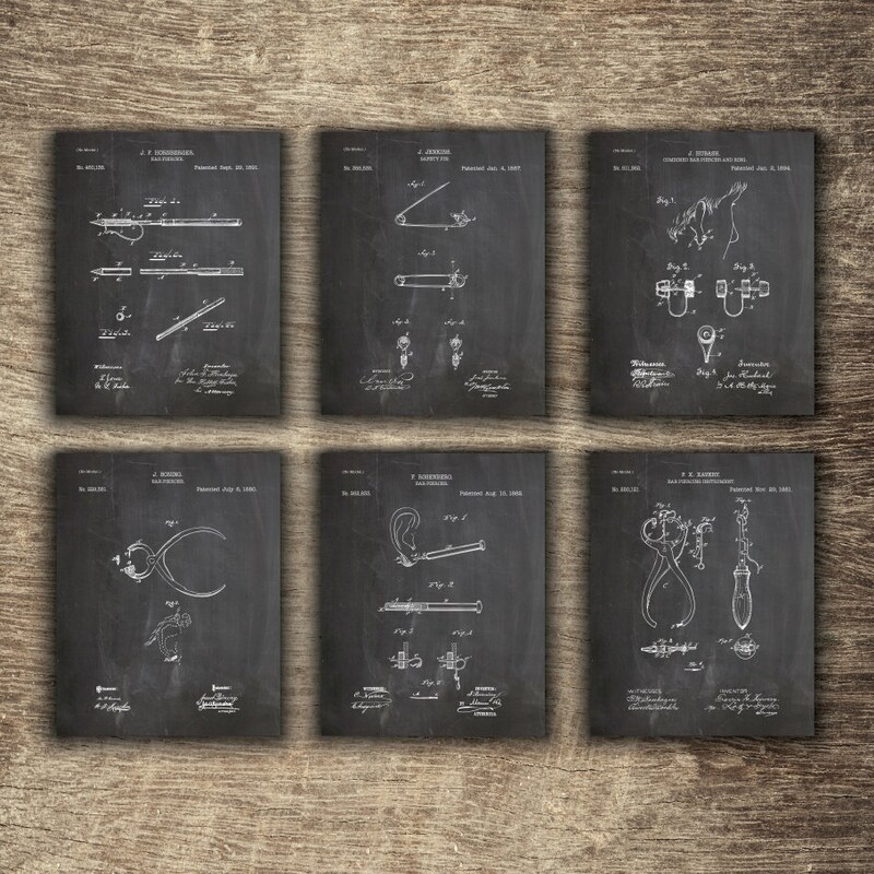 Ear Piercings Chart - Etsy