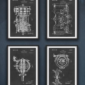 Engine Patent | Car Poster | Engine Motors Print | Automobile Poster ...