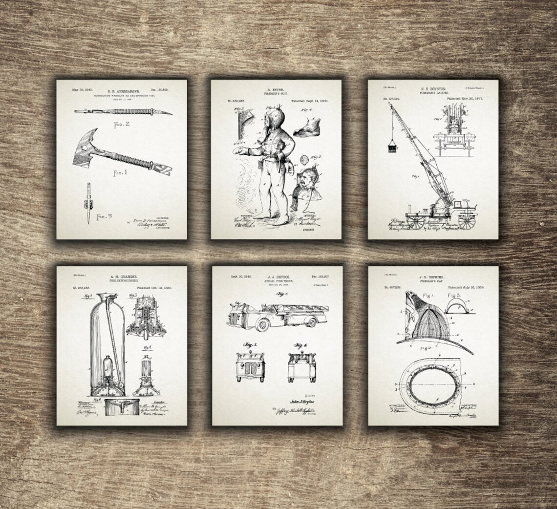 Firefighter Wall Decor Firefighter Printable Fire Escape | Etsy