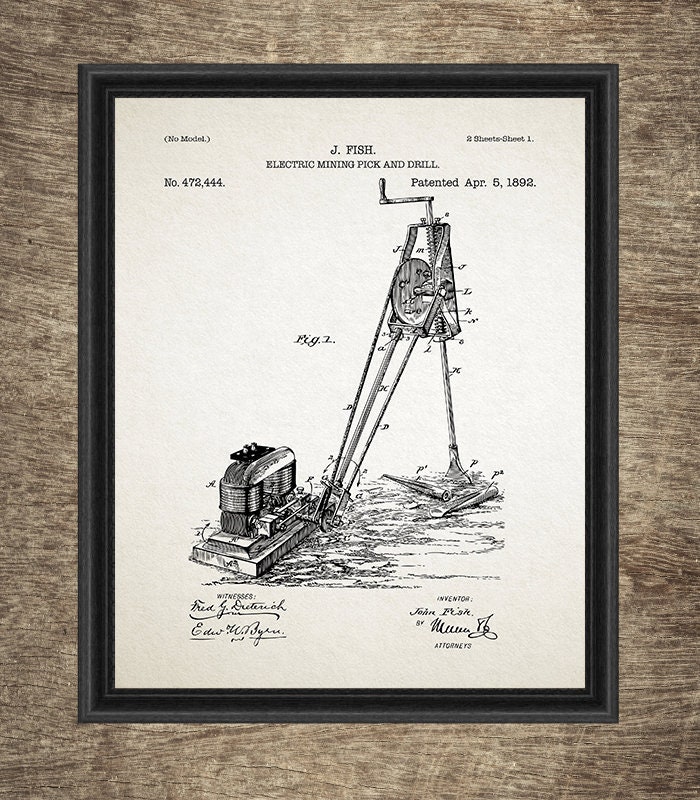 Mining Set of 6 Prints Mining Wall Decor Mining Pick Mining - Etsy