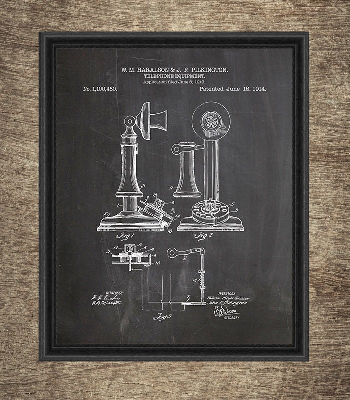 Phone Printable Decor Telephone Poster Telephone Patent | Etsy
