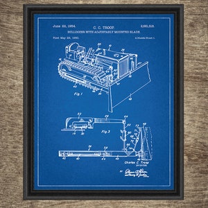 Excavator Blueprint, Bulldozer Blueprint, Earth Moving Vehicle ...