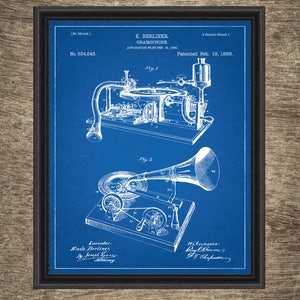 Sound Recording Blueprint Set of 4 Prints, Musician Blueprint Decor ...