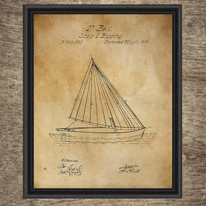 Vintage Nautical Decor Set of 6 Designs, Vintage Nautical Art, Boat ...