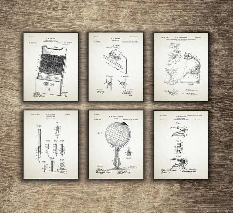 Office Wall Decorprintable Office Decor Paper Clip Patent | Etsy