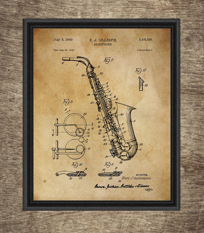 Music Wall Decor Set of 6 Instruments Tuba Poster Flute | Etsy