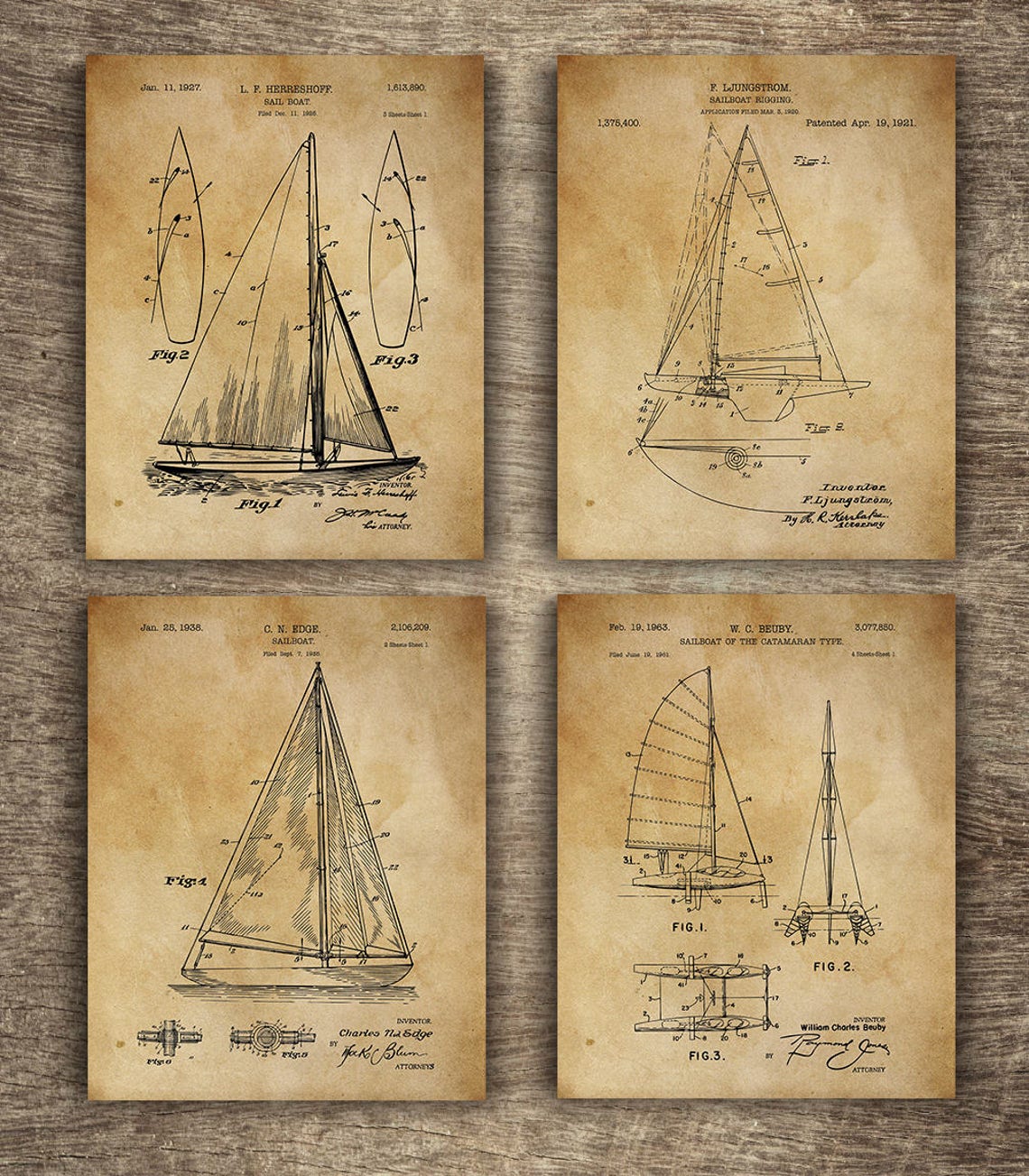 Vintage Nautical Decor Nautical Printable Sailing Printable | Etsy