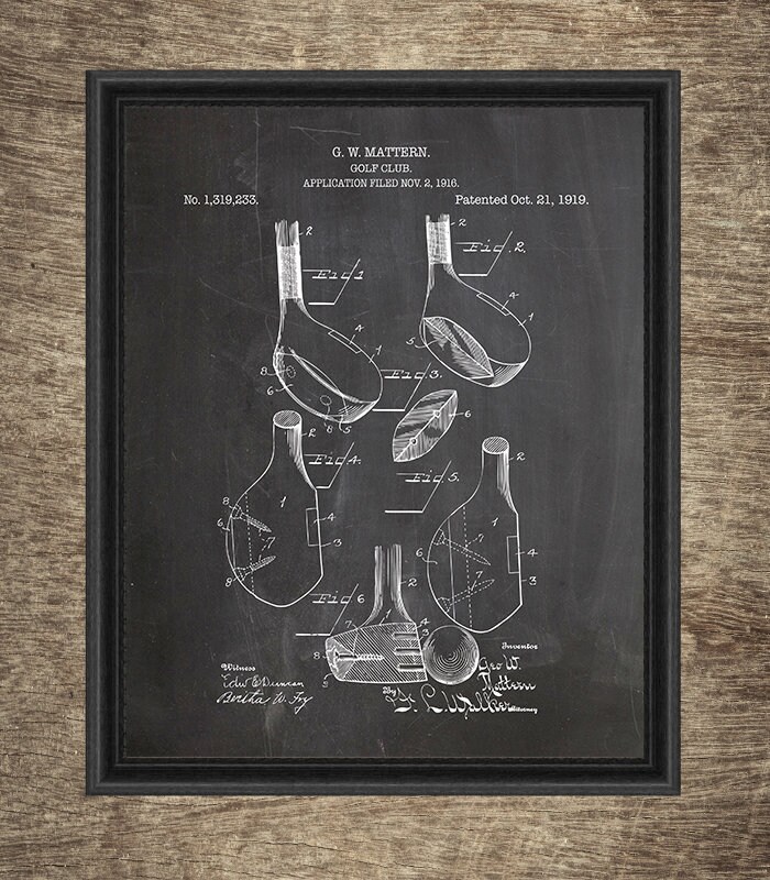 Golf Set of 6 Desings Golf Wall Decor Golf Gifts Golf | Etsy