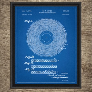 Sound Recording Blueprint Set of 4 Prints, Musician Blueprint Decor ...