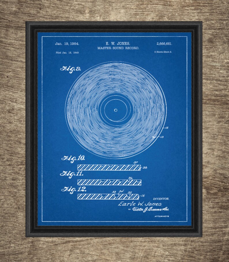 Sound Recording Blueprint Set of 4 Prints Musician Blueprint | Etsy