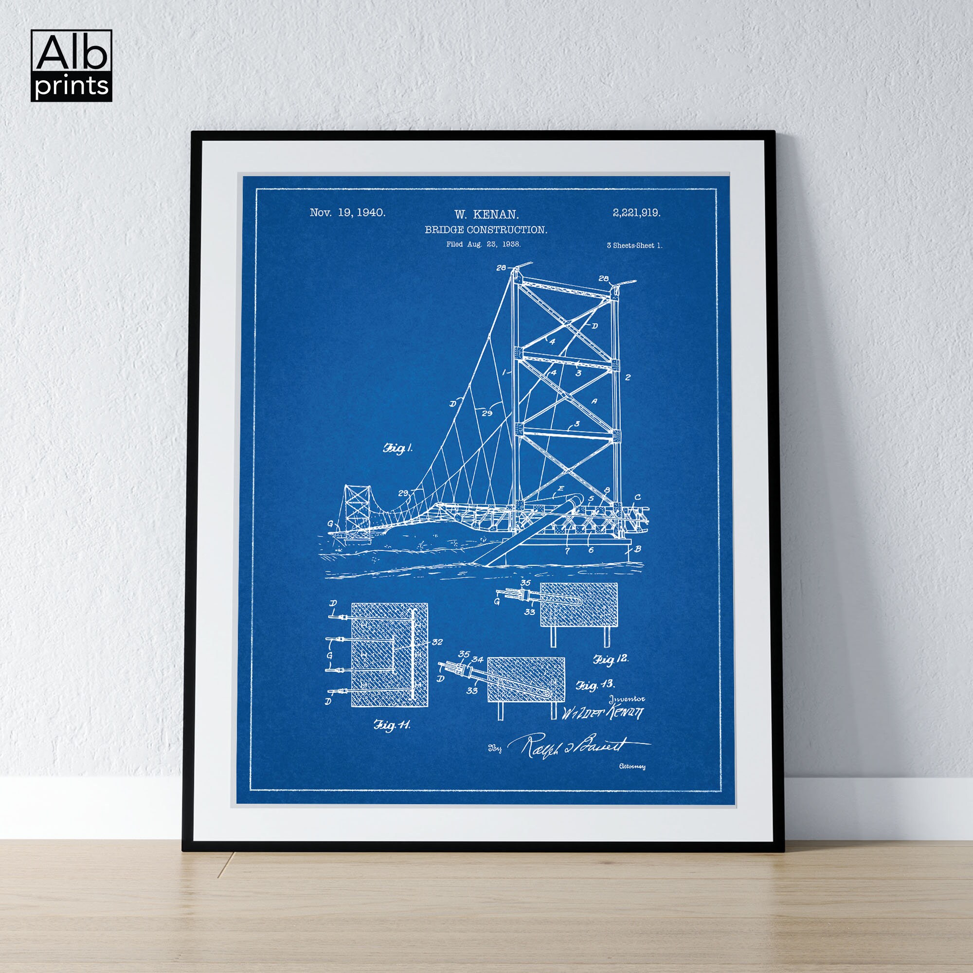 Bridge Set of 6 Blueprints Gift For Civil EngineerBridge | Etsy