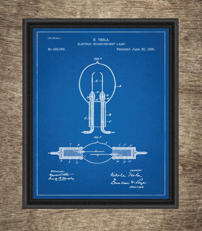 Tesla Blueprint Patent Tesla Poster Tesla Wall Art Tesla | Etsy