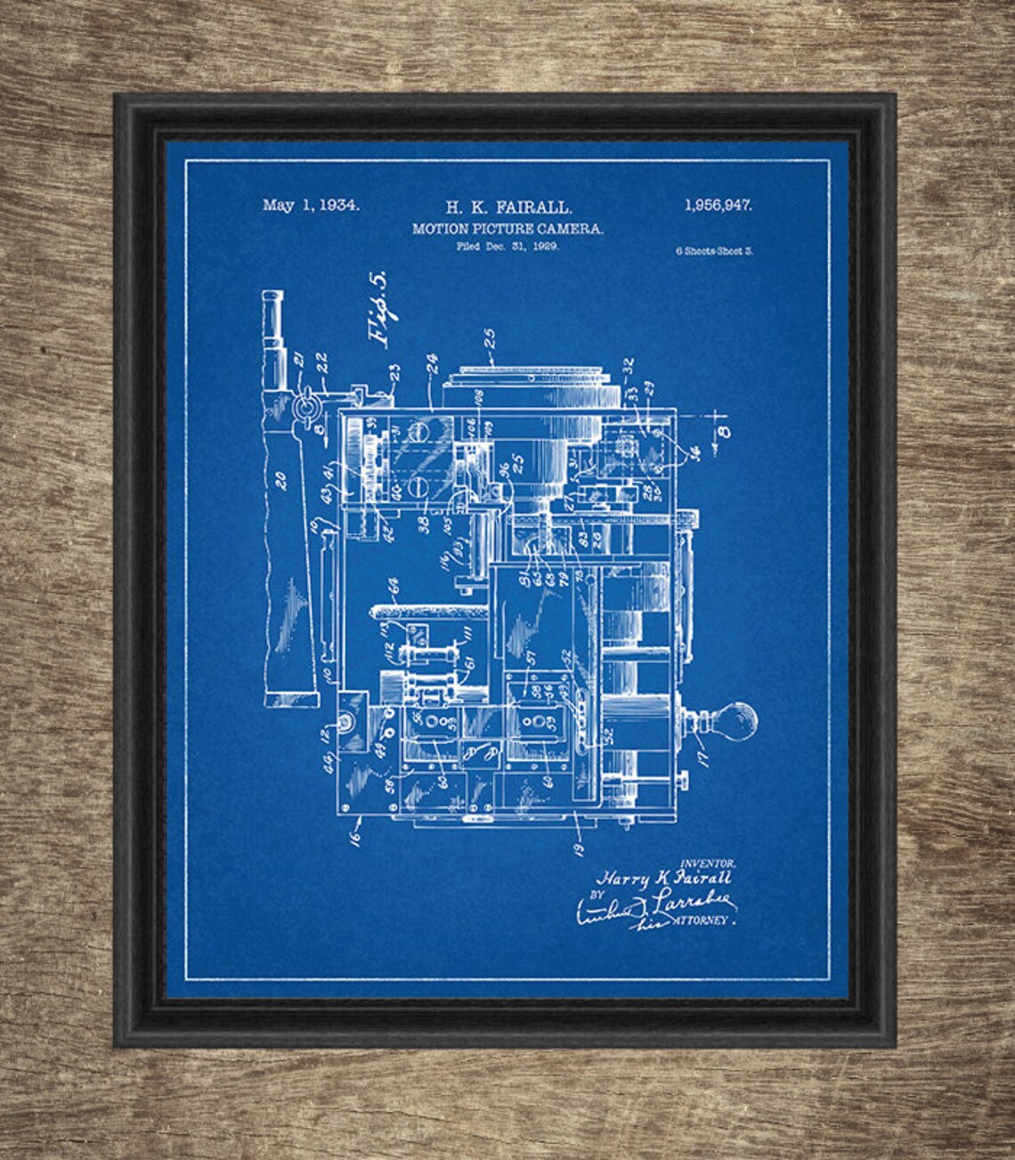 Motion Picture Camera Blueprint Camera Blueprint Film Reel | Etsy