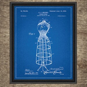 Apparel Decor Fashion Blueprint Dress Form Blueprint Sewing | Etsy