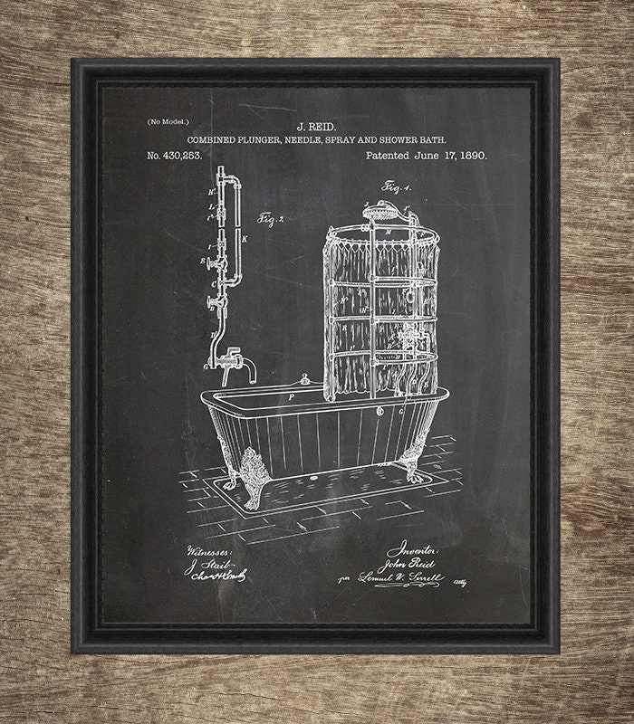 Bathroom Wall Decor Set of 6 Designs Washing Machine Water | Etsy
