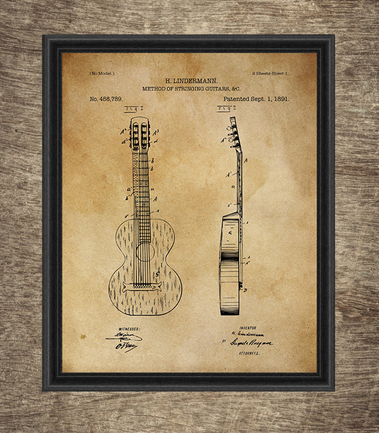 Vintage Guitar Posters Guitar Wall Decor Guitar Printable | Etsy