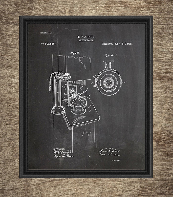 Phone Printable Decor Telephone Poster Telephone Patent | Etsy