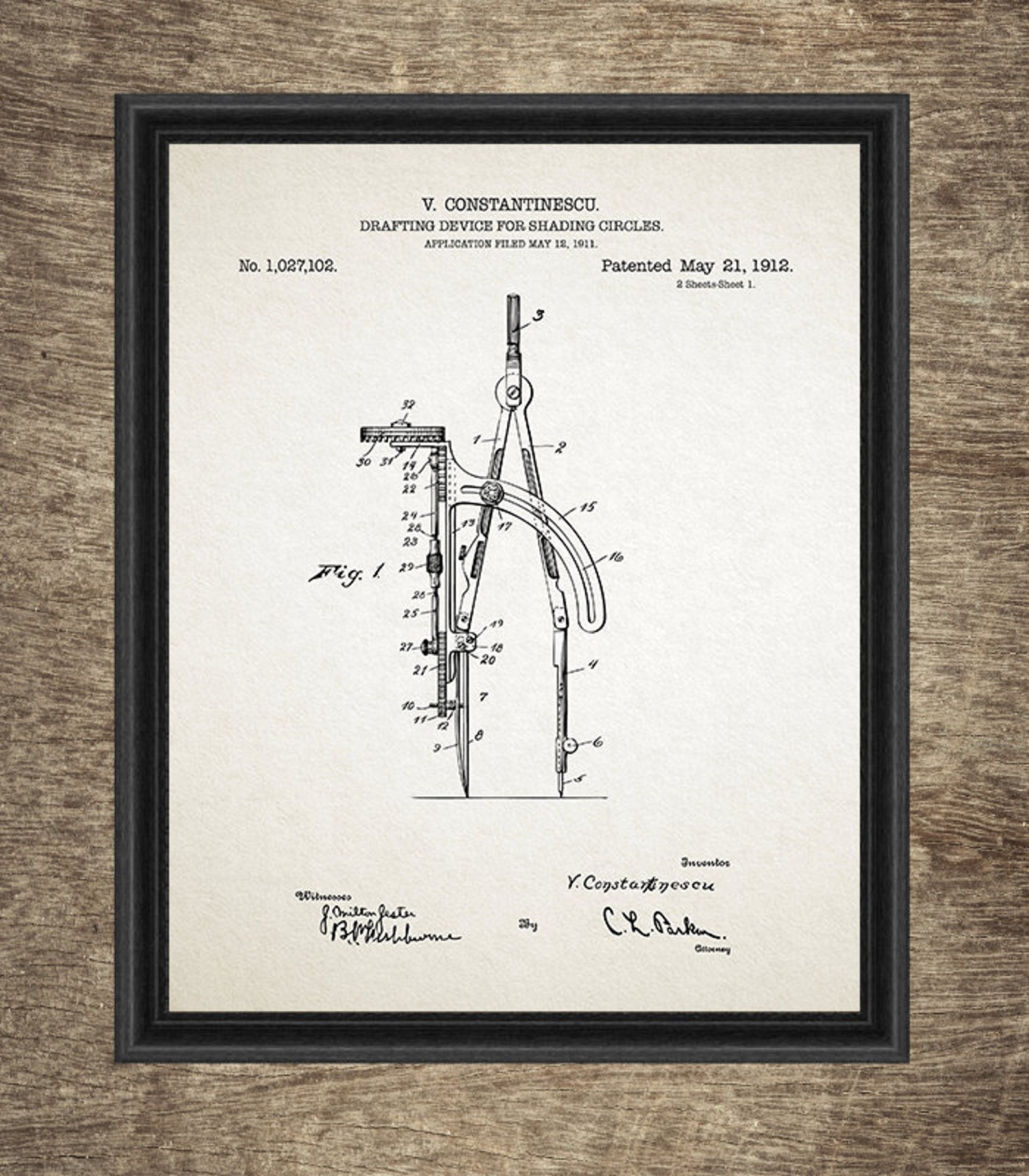 Engineer Gift Idea Constructor Poster Architect Patent | Etsy