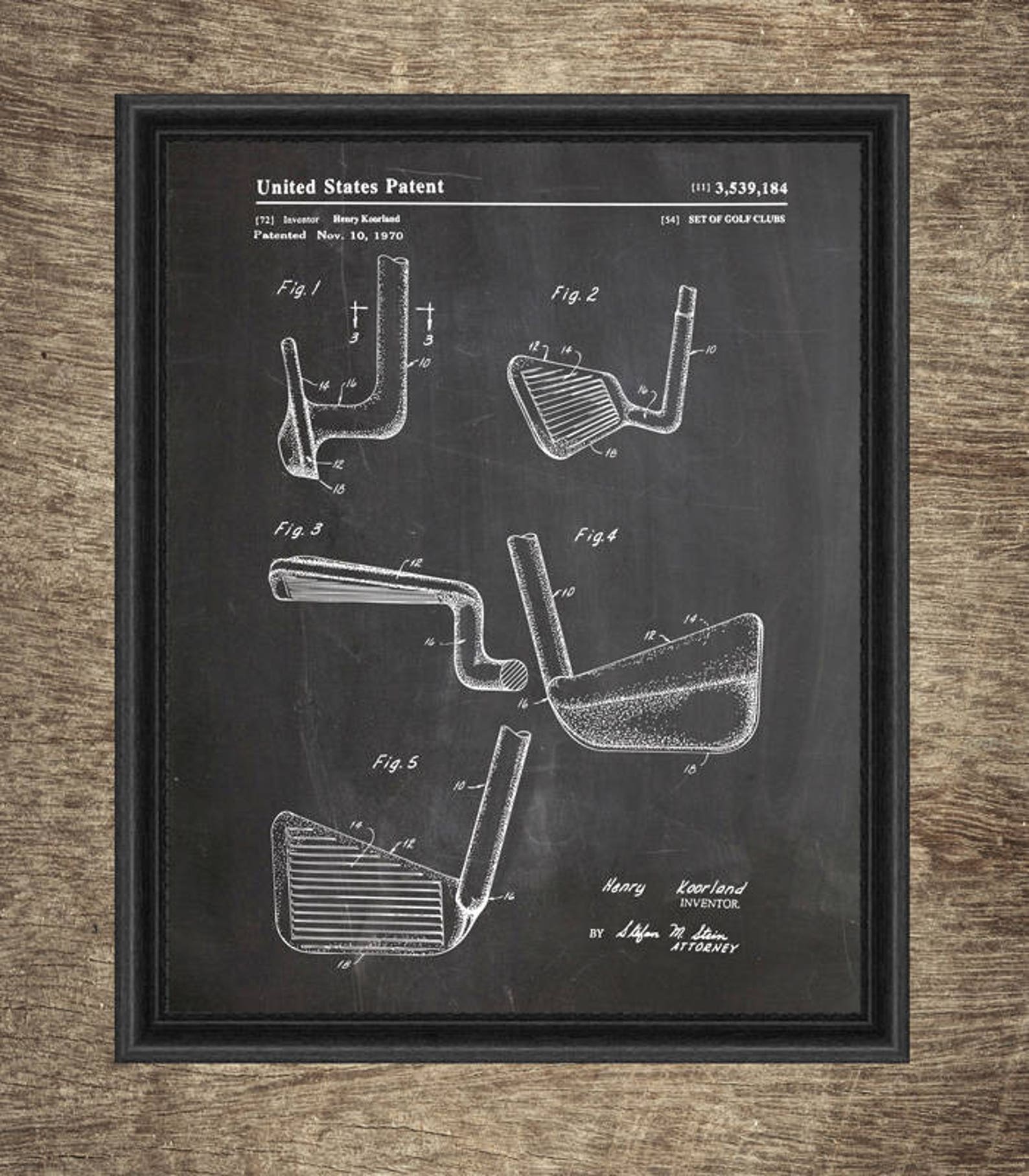 Golf Patent Print Golf Set of 6 Prints Golf Club Print | Etsy