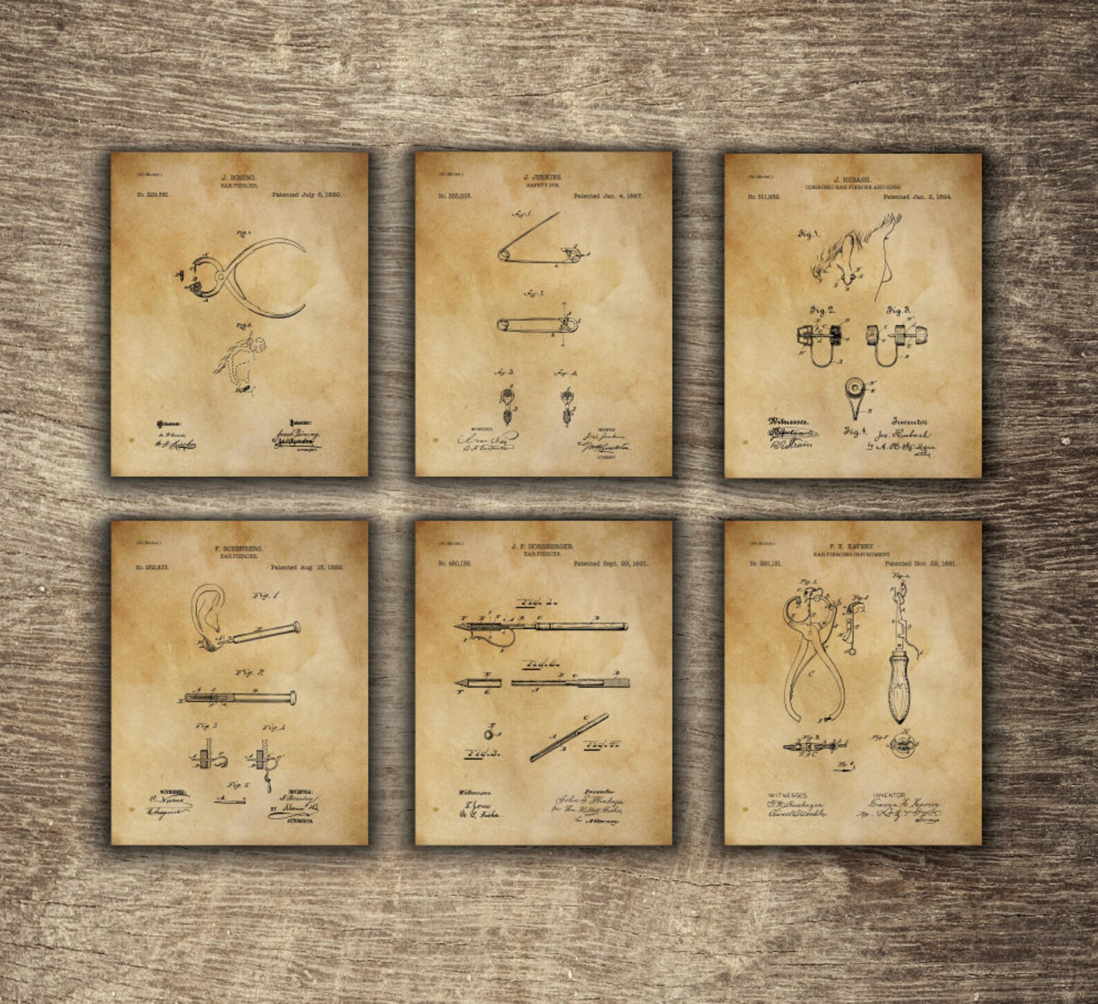 Vintage Piercing Decor Piercing Gift Ideas Piercing Wall | Etsy