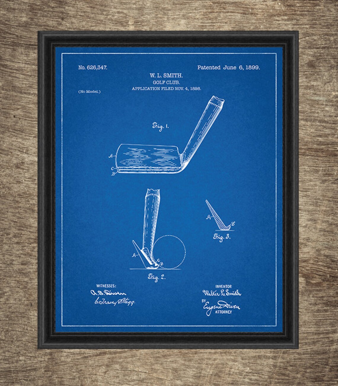 Golf Set of 6 Blueprints Golf Club Blueprint Patent | Etsy