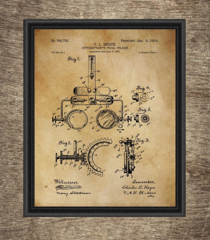 Optometry Patent Print Optometry Gift Doctor Office Decor - Etsy