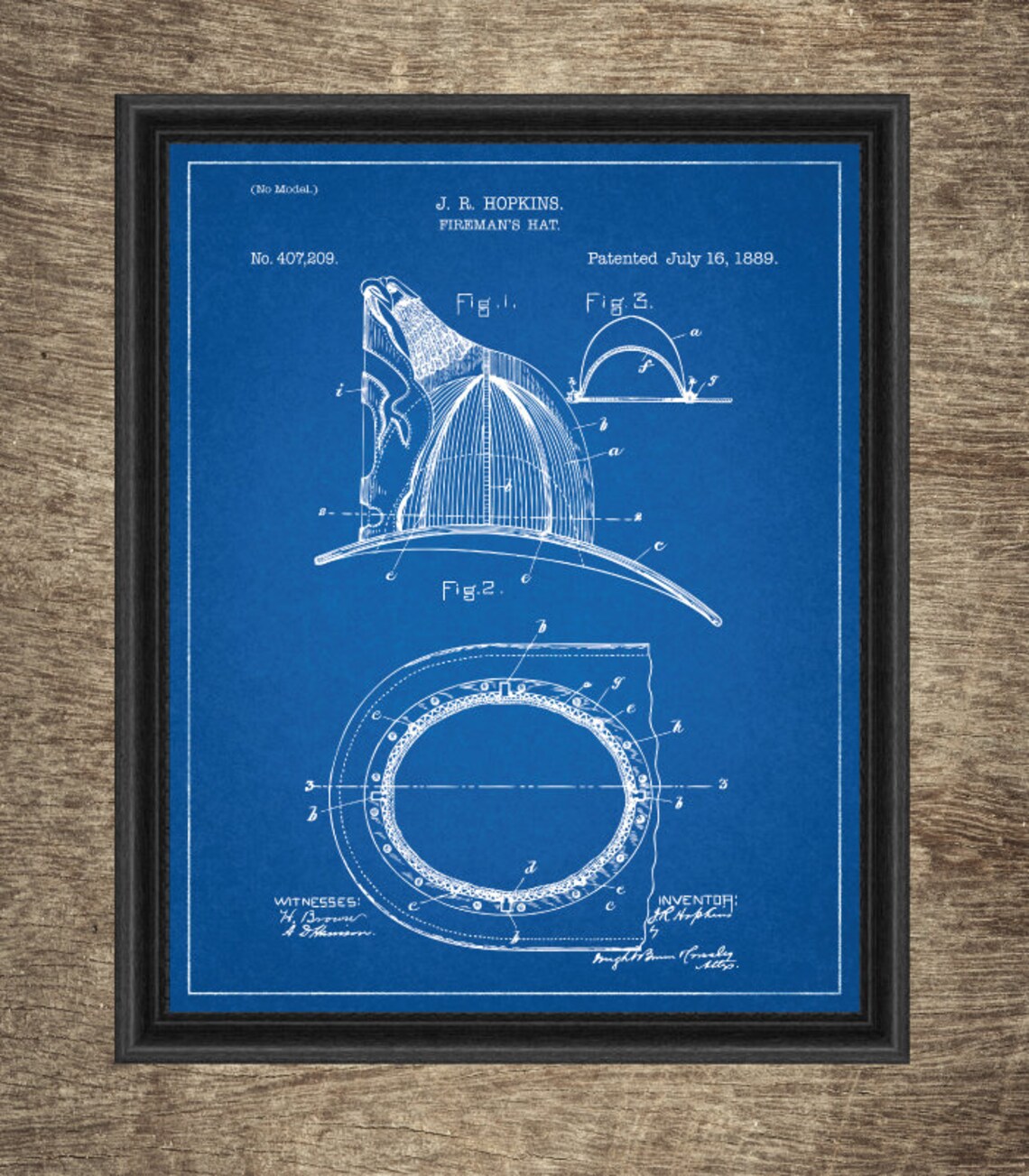 Firefighter Blueprint Patents Fireman Set of 6 Blueprints | Etsy