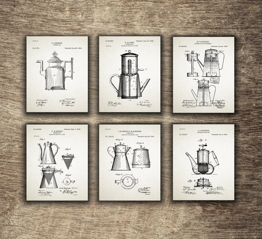 Vintage Coffee Pot Poster Retro Coffee Decor Vintage Coffee - Etsy