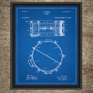Drum Blueprint Set, Drum Blueprint, Music Blueprint, Drummer Art ...