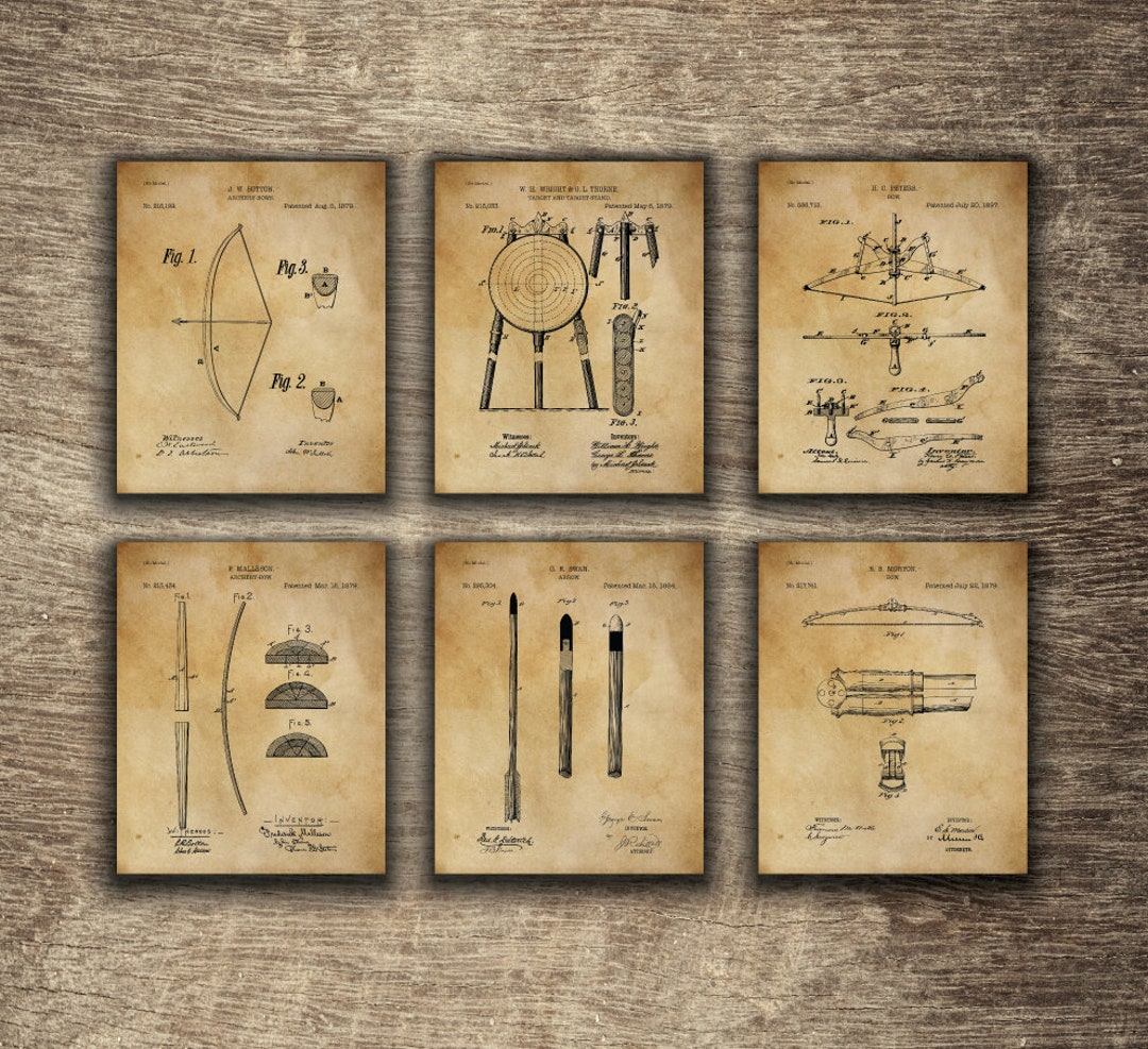Vintage Archery Decor, Vintage Sport Decor, Archery Wall Art, Arrow and ...