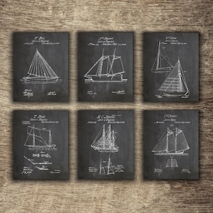 Nautical Art to Download, Ship Set of 6 Posters, Sailing Wall Decor ...