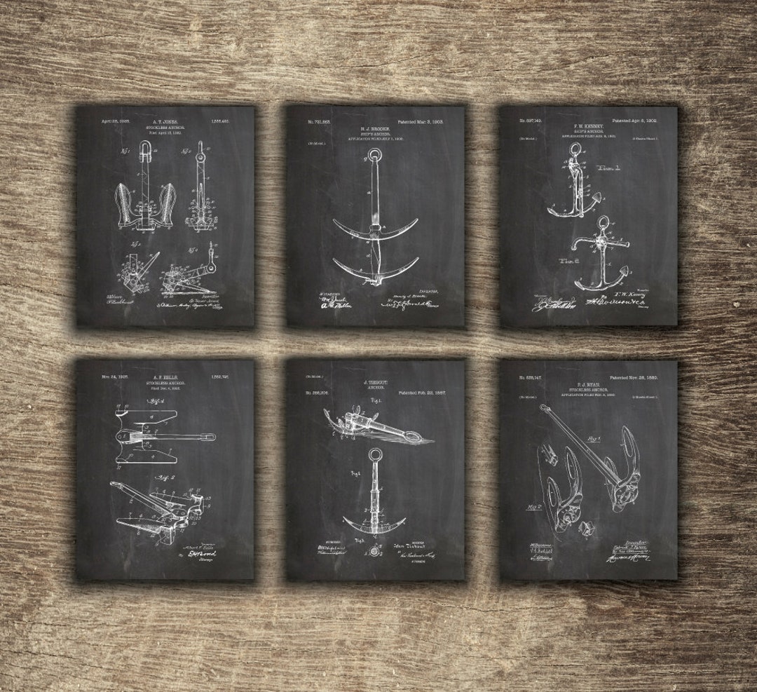 Set of 6 Nautical Prints, Nautical Decor, Nautical Home Decor, Vintage ...