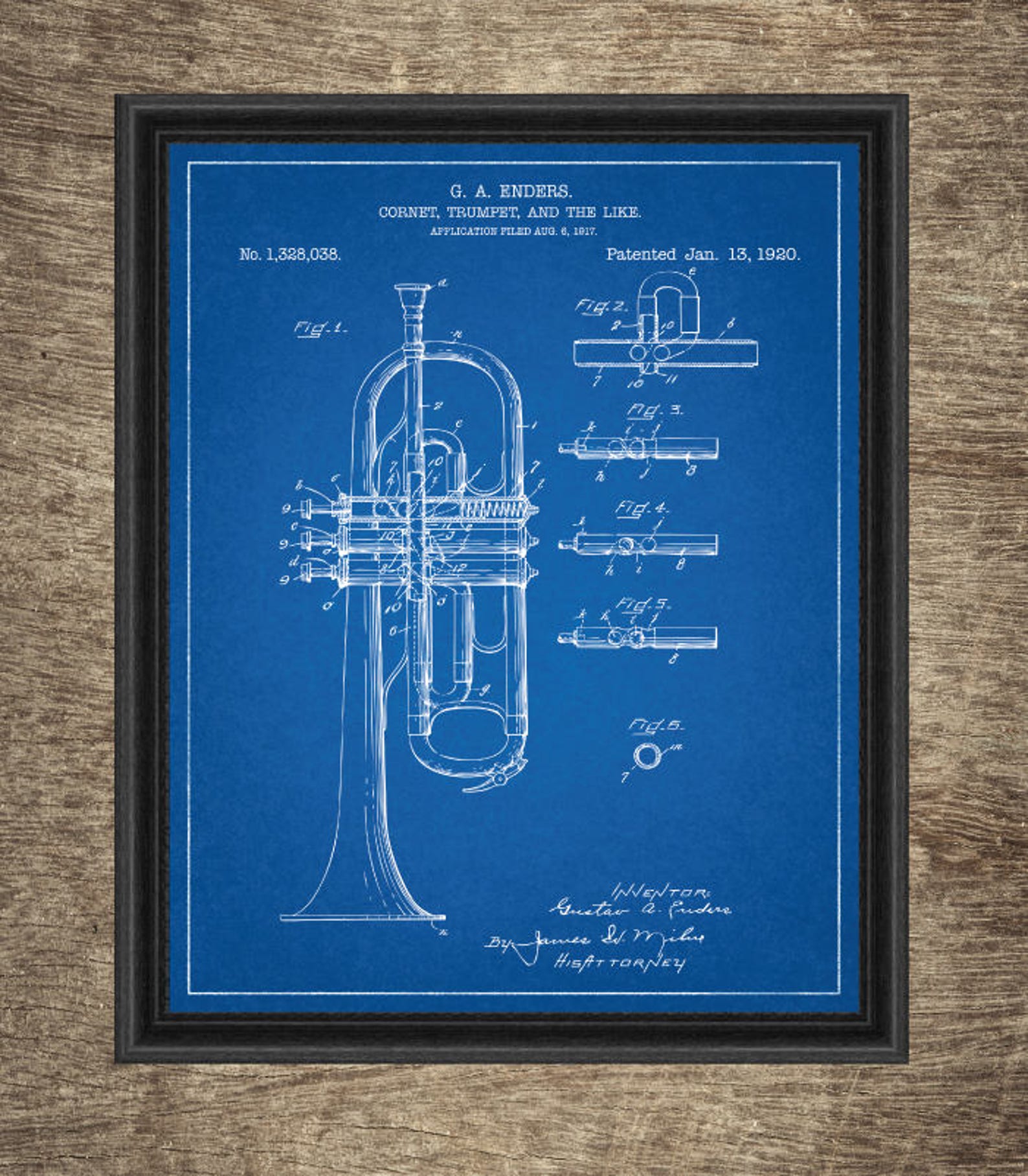 Music Instruments Patent Set of 6 Prints Music Instruments | Etsy