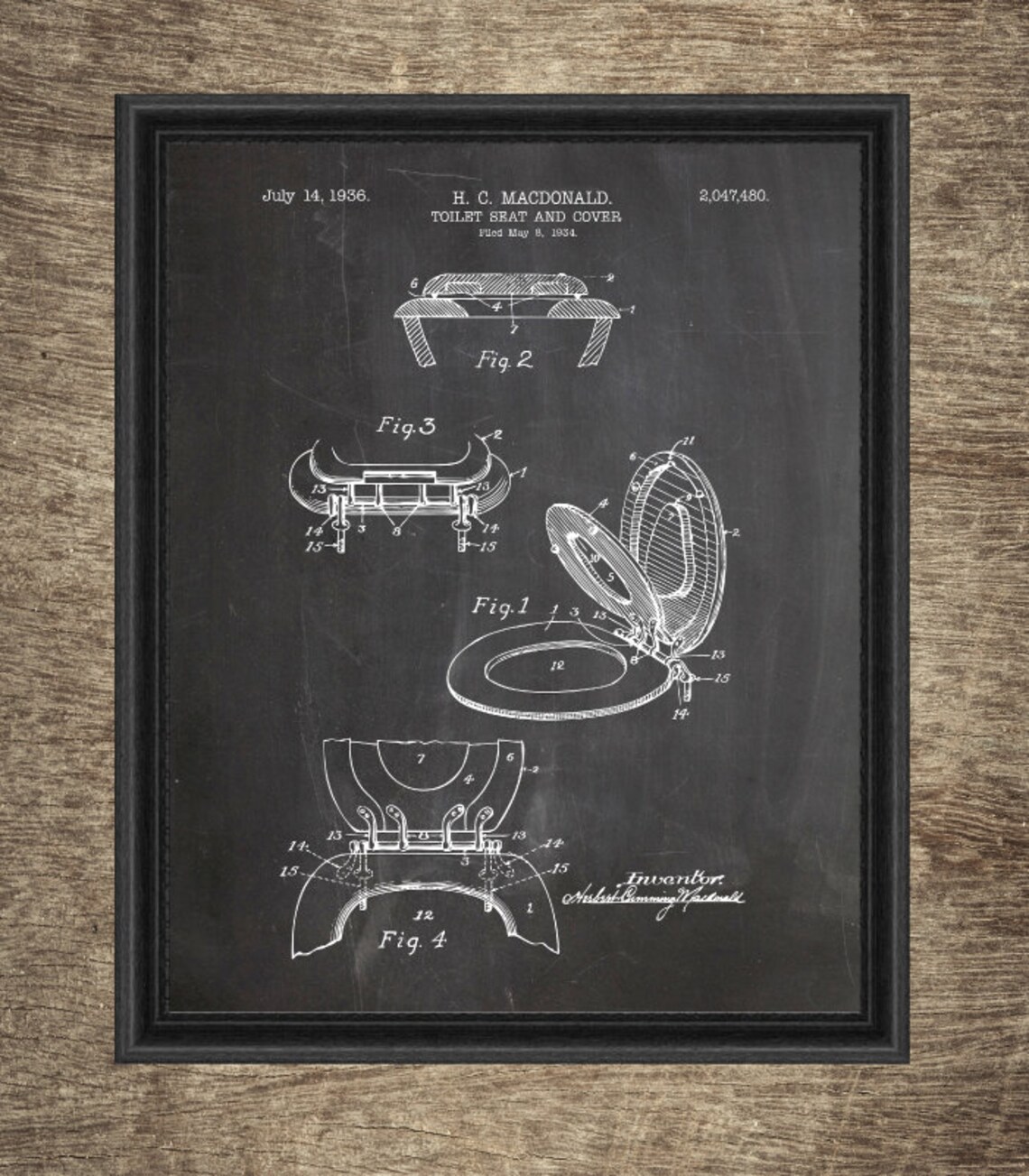 Bathroom Printables Toilet Art Patent Posters Group of 6 - Etsy
