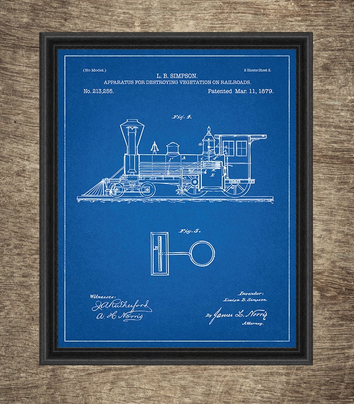Train Blueprint Locomotive Blueprint Raiway Blueprint Train | Etsy