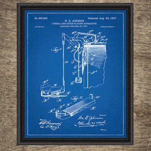 Drum Blueprint Set, Drum Blueprint, Music Blueprint, Drummer Art ...